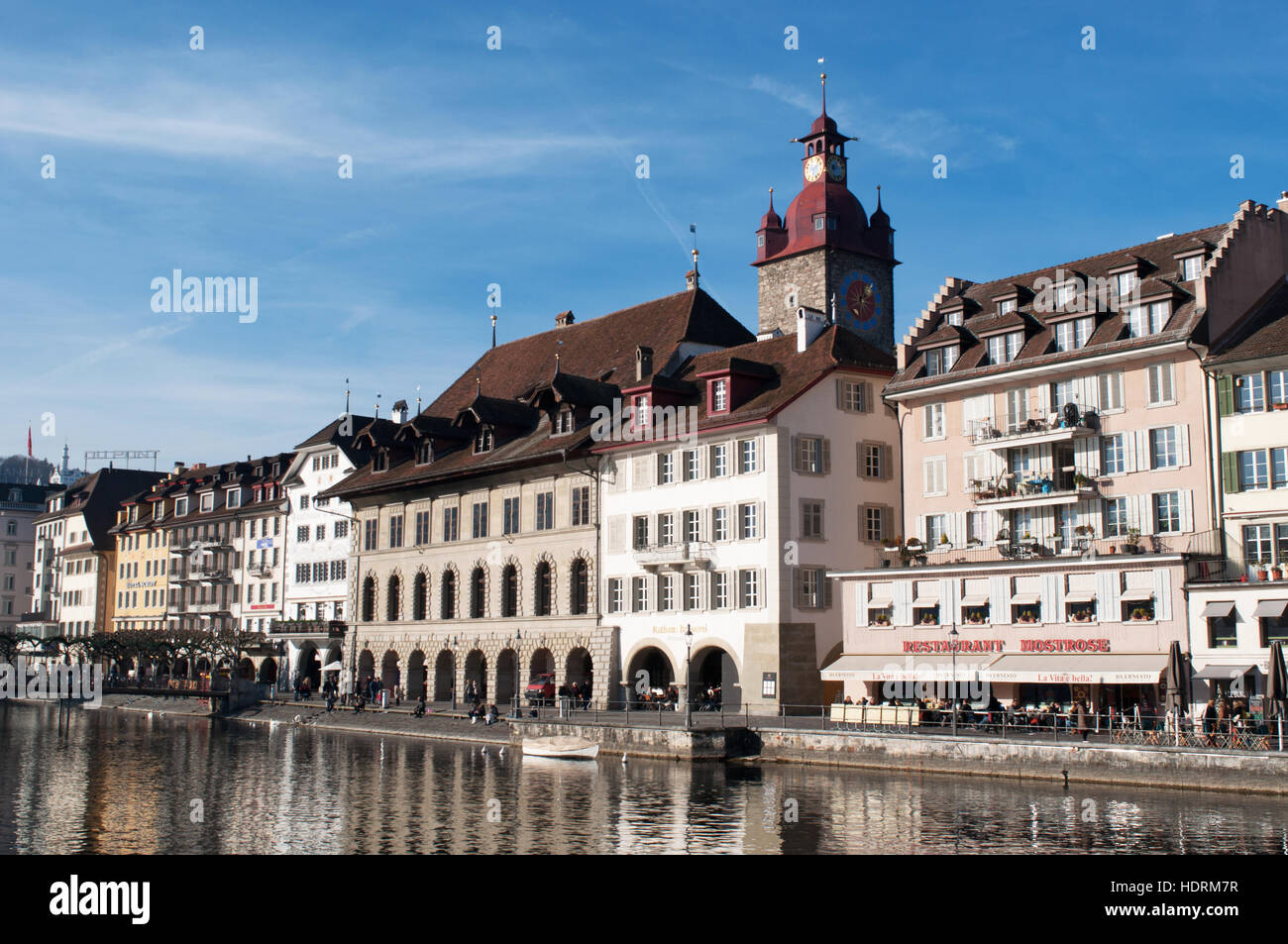 Switzerland: the skyline and architecture of Lucerne with view of the ...
