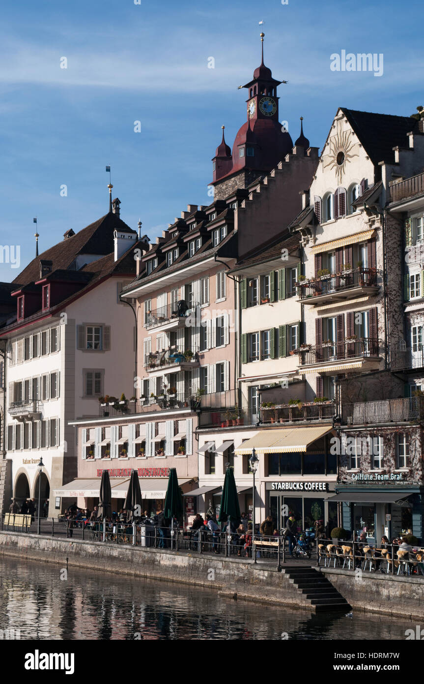 Switzerland: the skyline and architecture of Lucerne with view of the ...