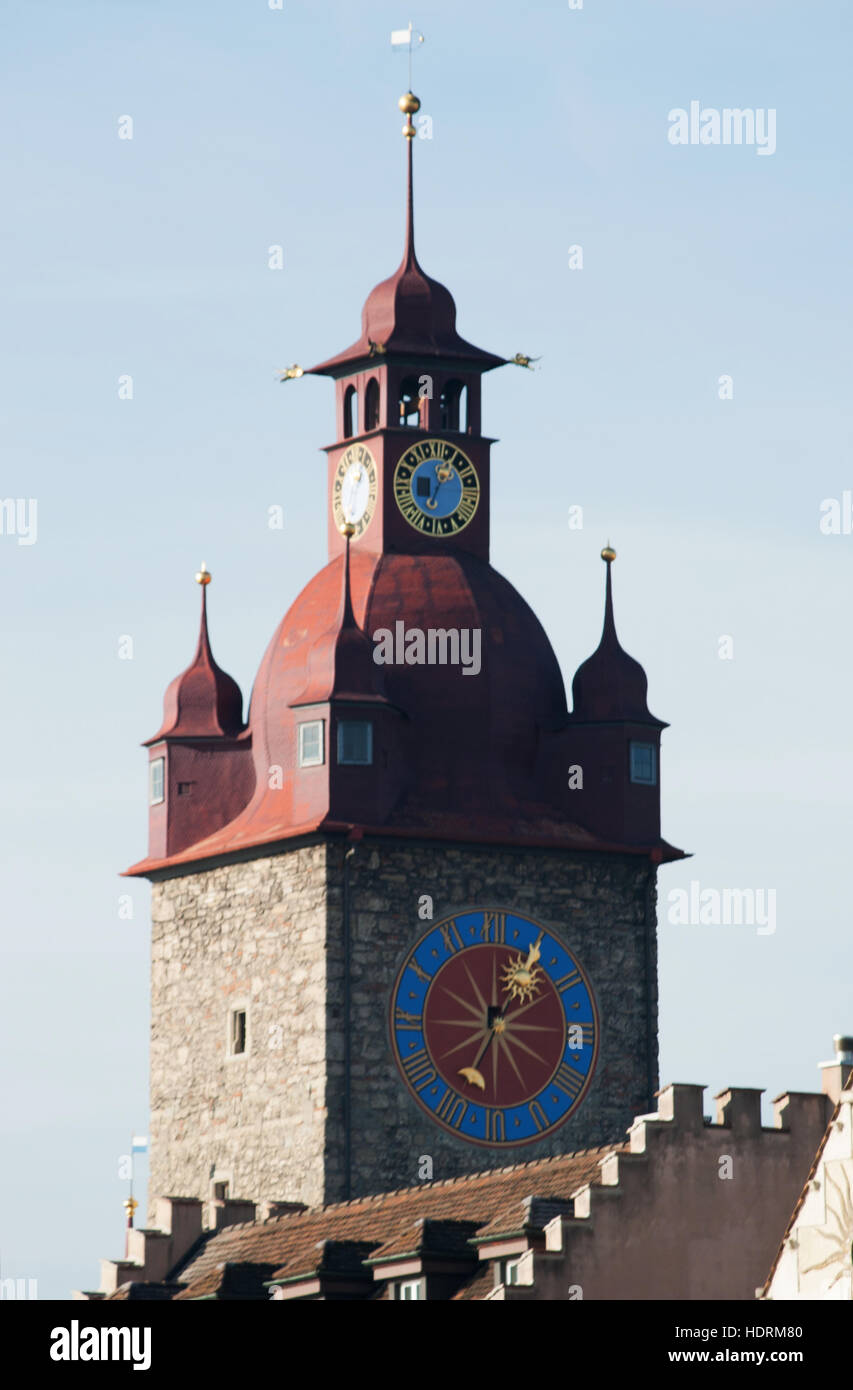 Switzerland, Europe, architecture: skyline and view of Zyttrum, the Zit ...