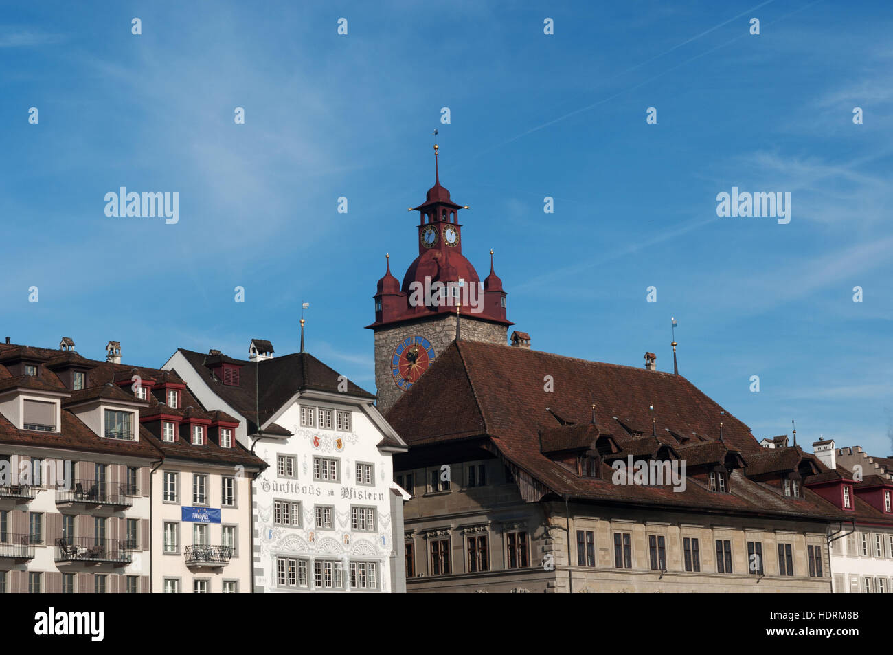 Switzerland: the skyline and architecture of Lucerne with view of the ...