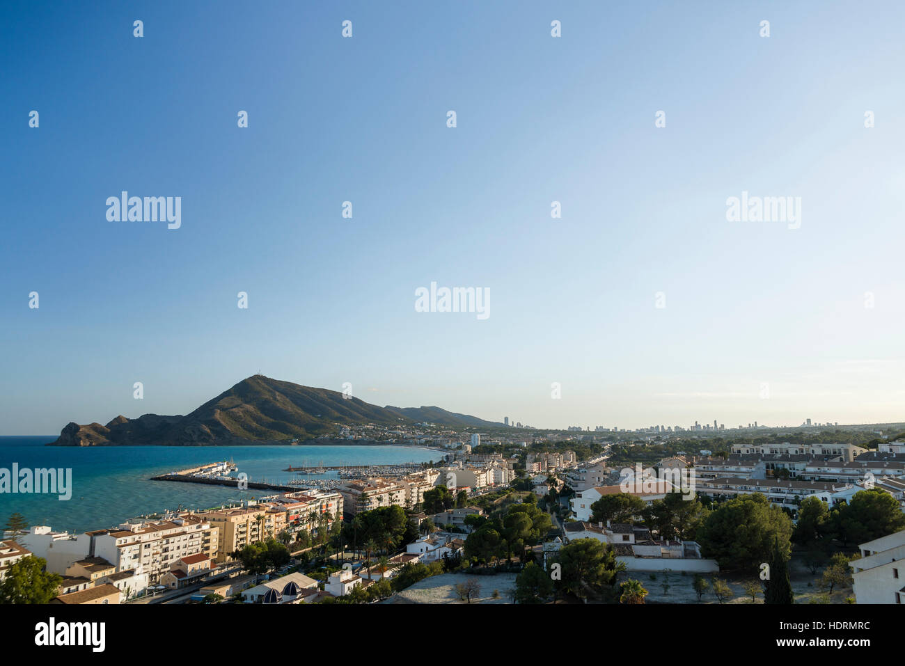 Altea is a beautiful town in Costa Blanca, landscape and cityscape from ...
