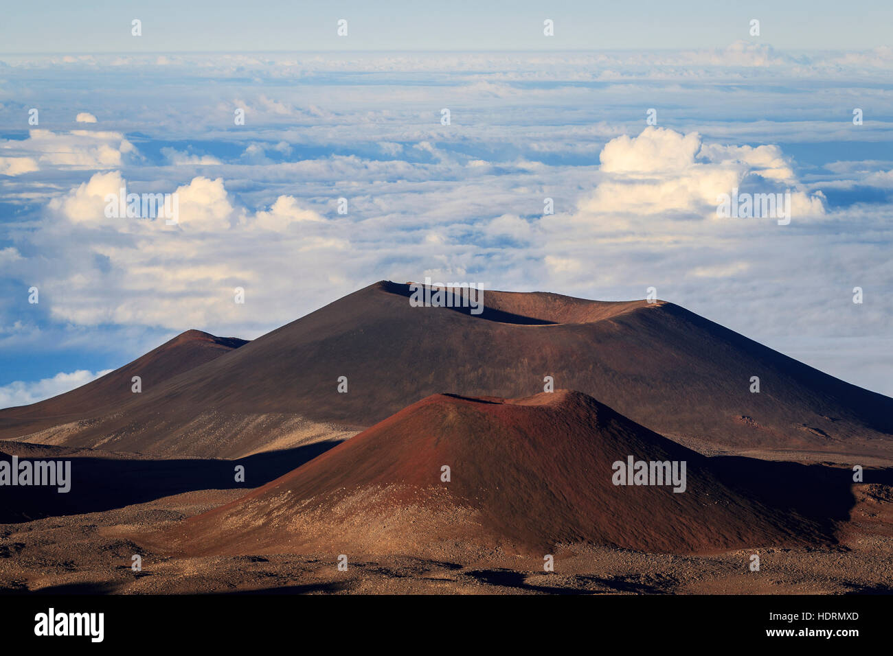 Cinder cones and calderas from ancient lava eruptions atop 4200 meter ...