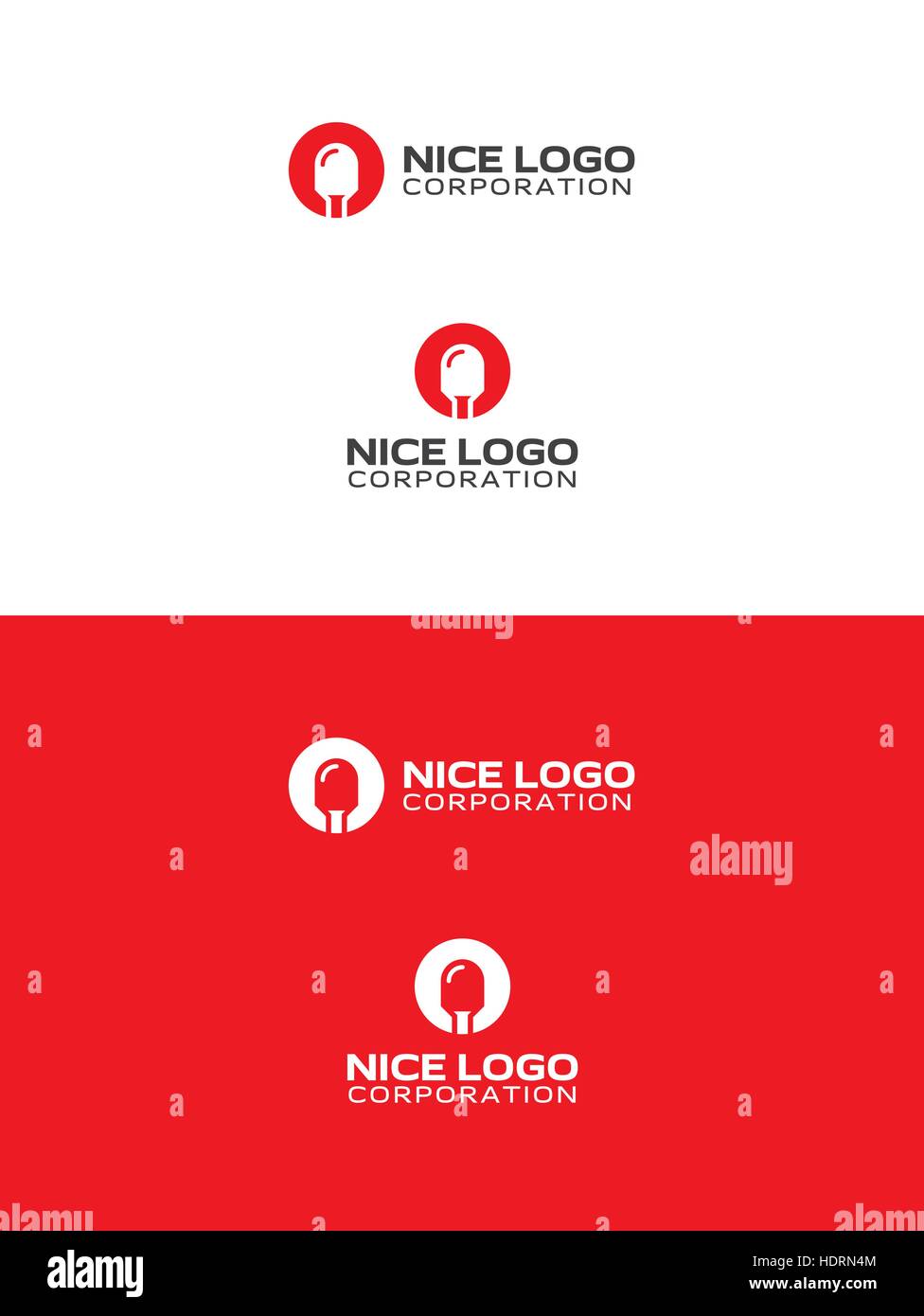 led logo, red color, diode circle icon Stock Vector Image & Art - Alamy