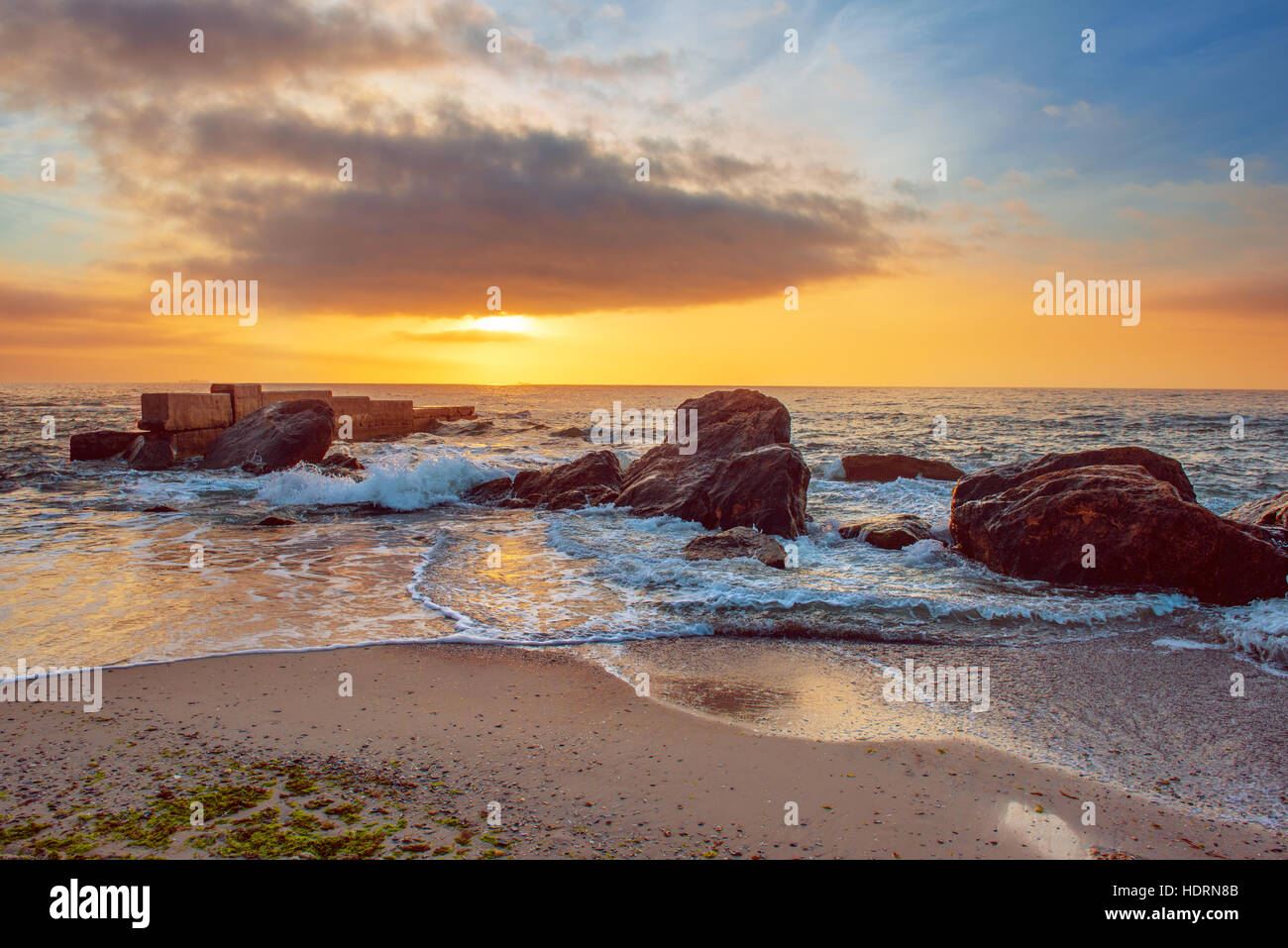 Sea coast and rocks Stock Photo - Alamy