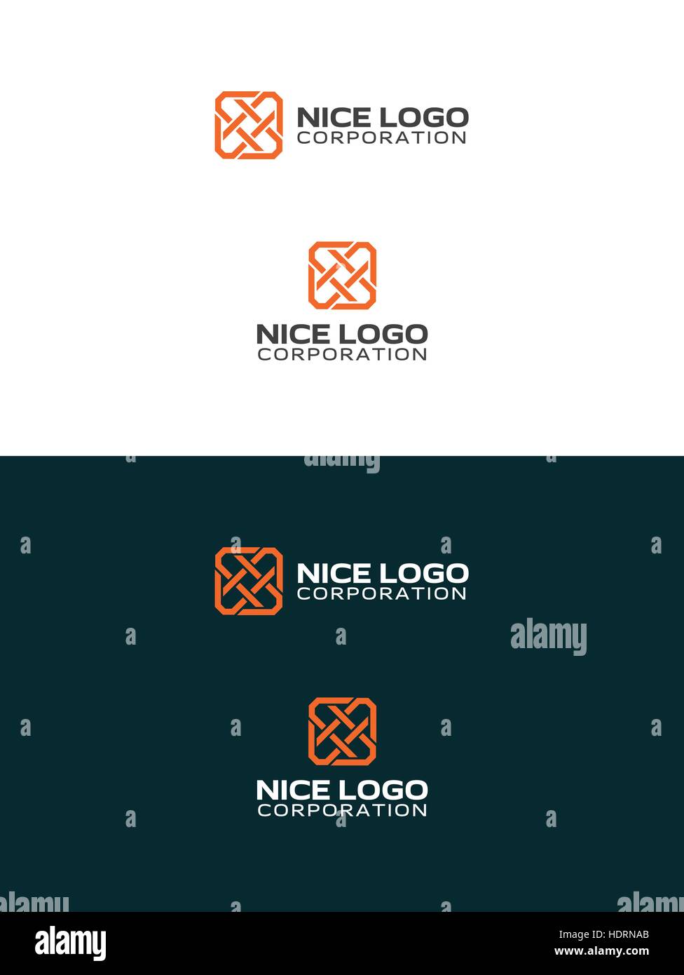 plexus logo, abstract square logotype with intertwined lines Stock ...