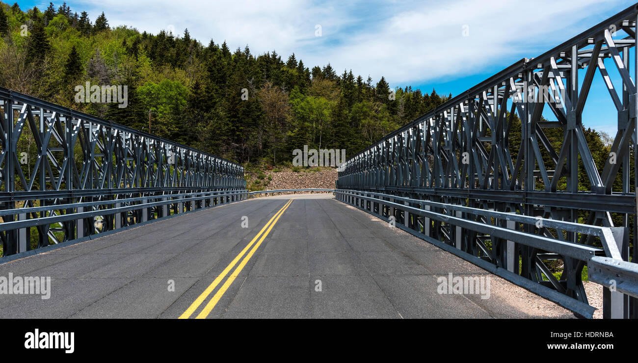 Road bridge crossing over Meat Cove; Dingwall, Nova Scotia, Canada ...