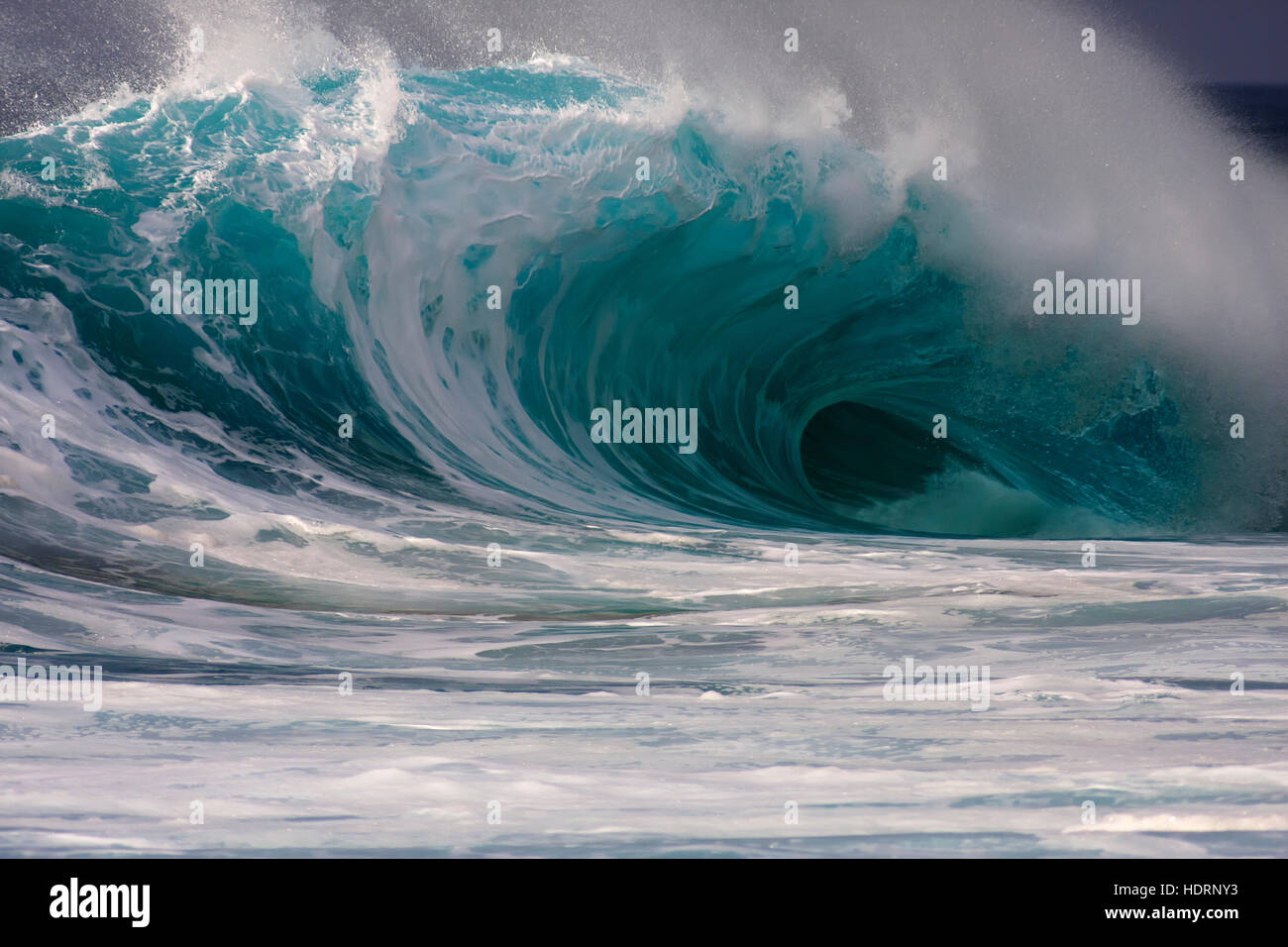 Island wave on Oahu’s North shore; Oahu, Hawaii, United States of ...