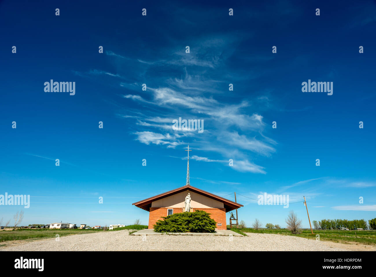 A lone chapel in a small town in rural Montana Stock Photo - Alamy