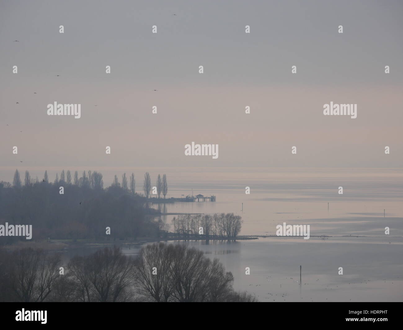 Lake Constance Bodensee Water Mist Stock Photos & Lake Constance ...