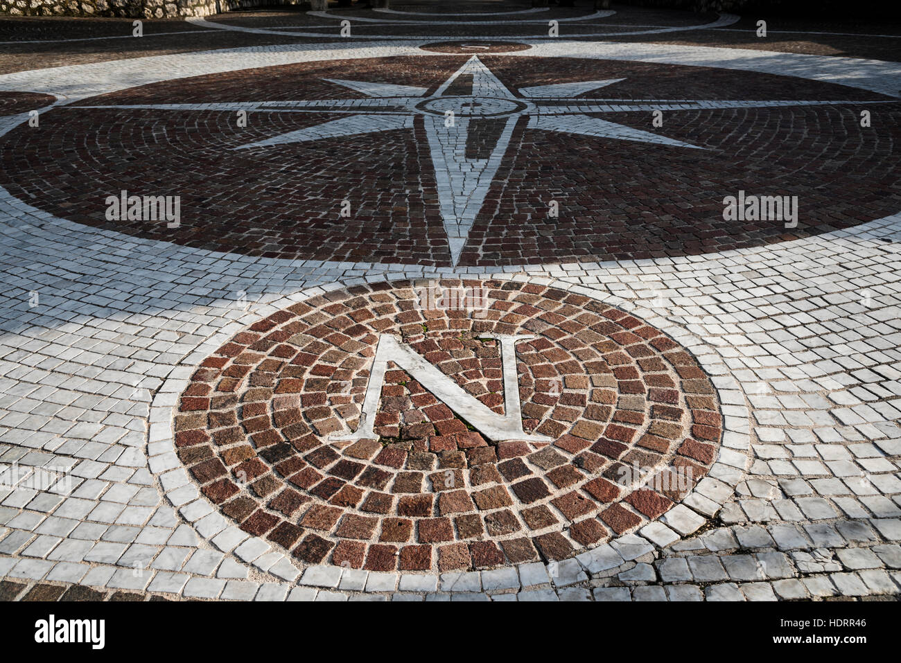 Detail of Abbey Mosaic Compass Yard of one most known Abbeys in the ...