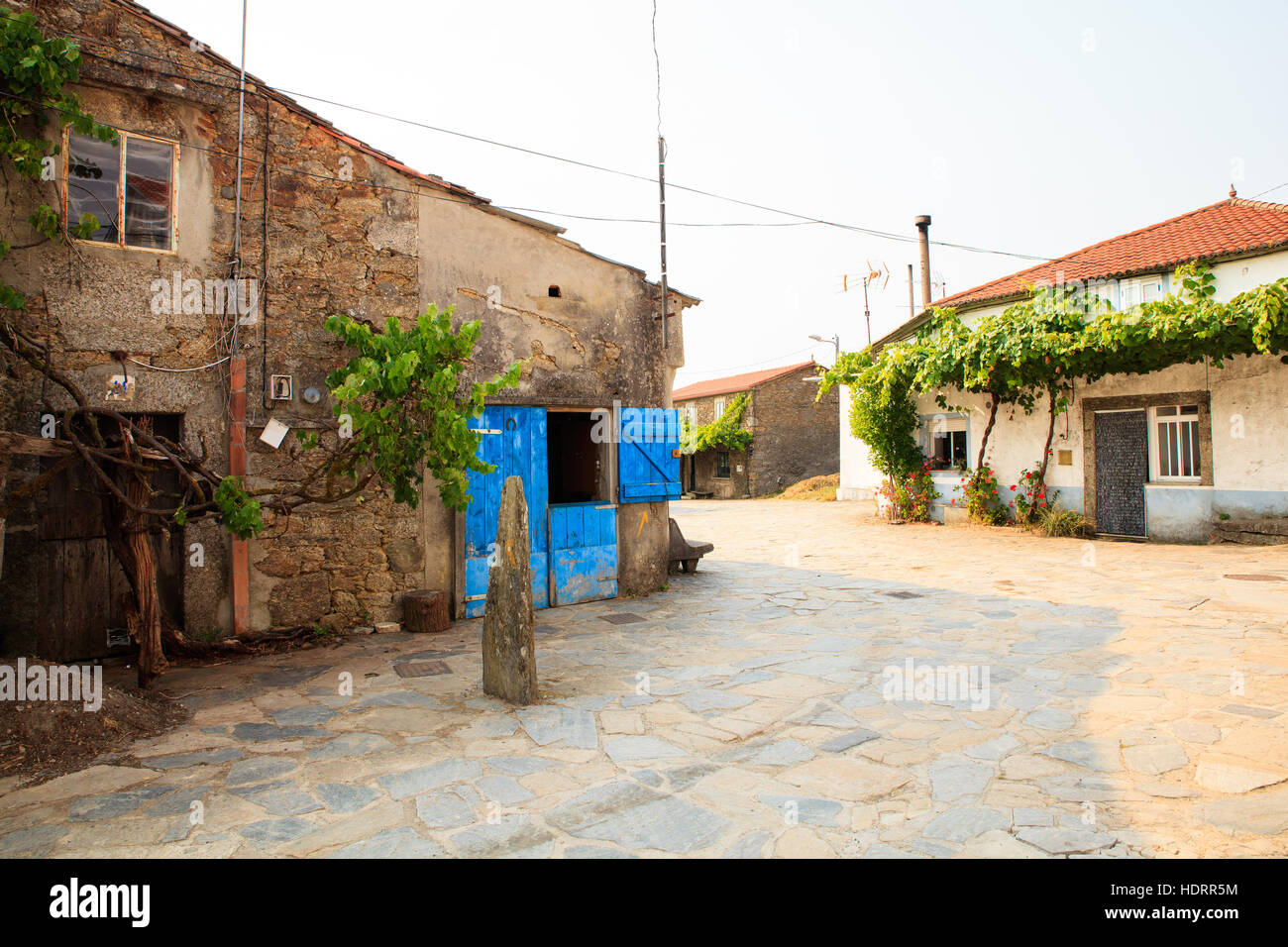 View of old rural house in the little spanish town Stock Photo - Alamy