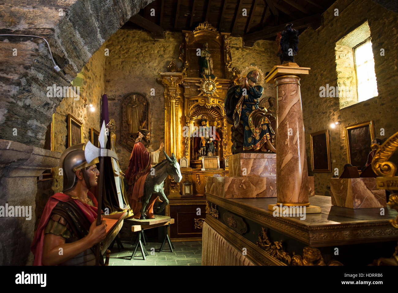View of the Statue of roman soldier in the spanish church Stock Photo ...