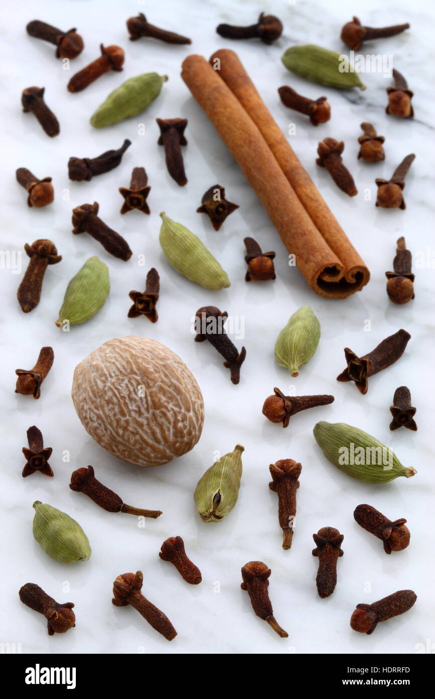 beautiful spices, often used to flavor all kinds of food and drinks, on ...