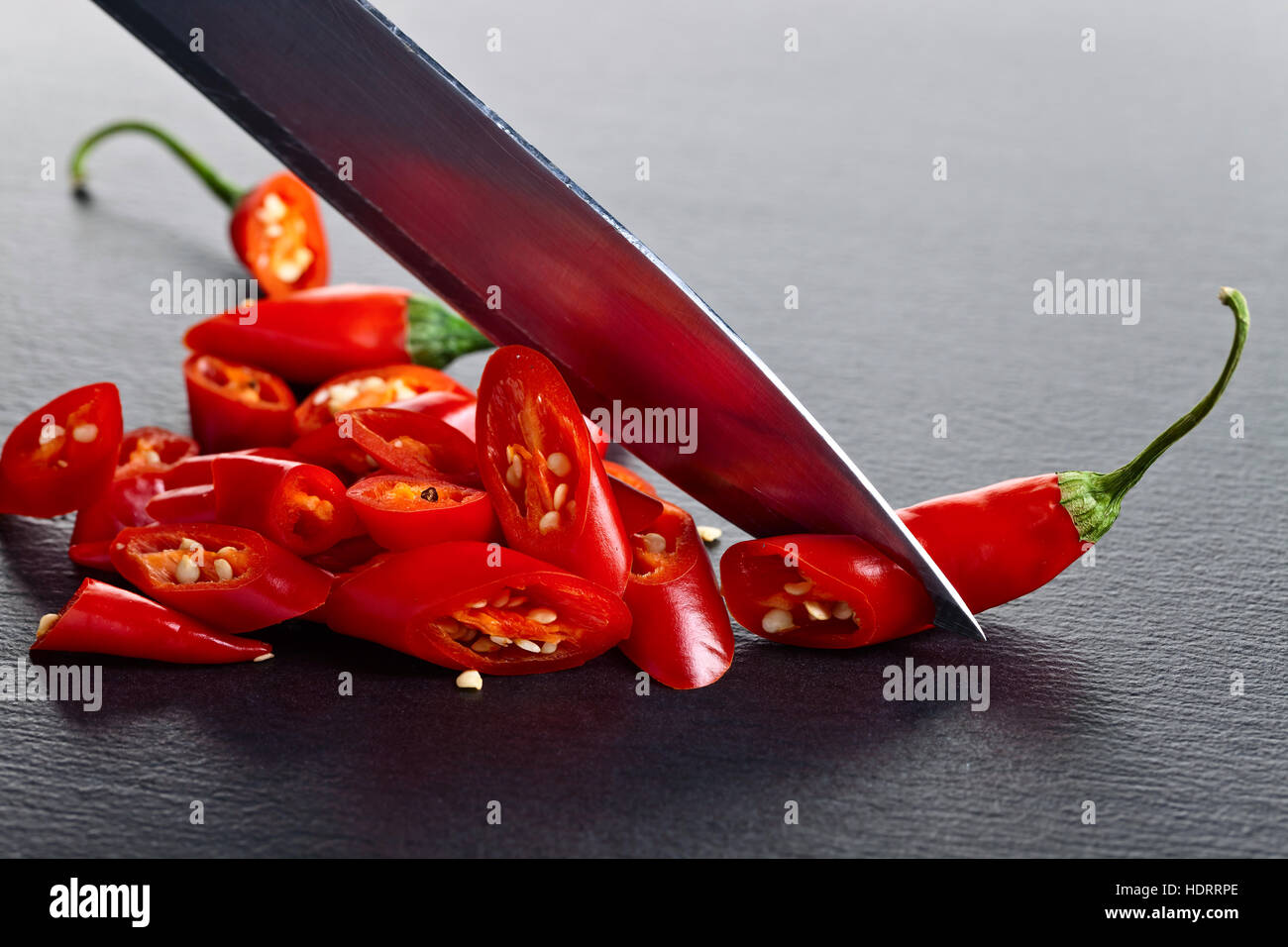 Red chilli slice hi-res stock photography and images - Alamy