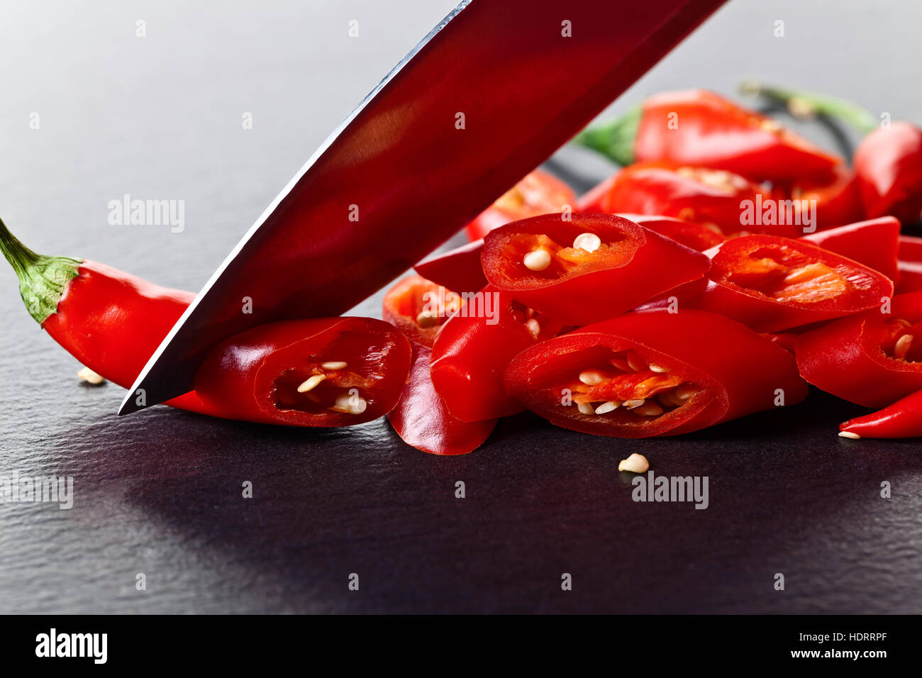 Chili pod and knife hi-res stock photography and images - Alamy