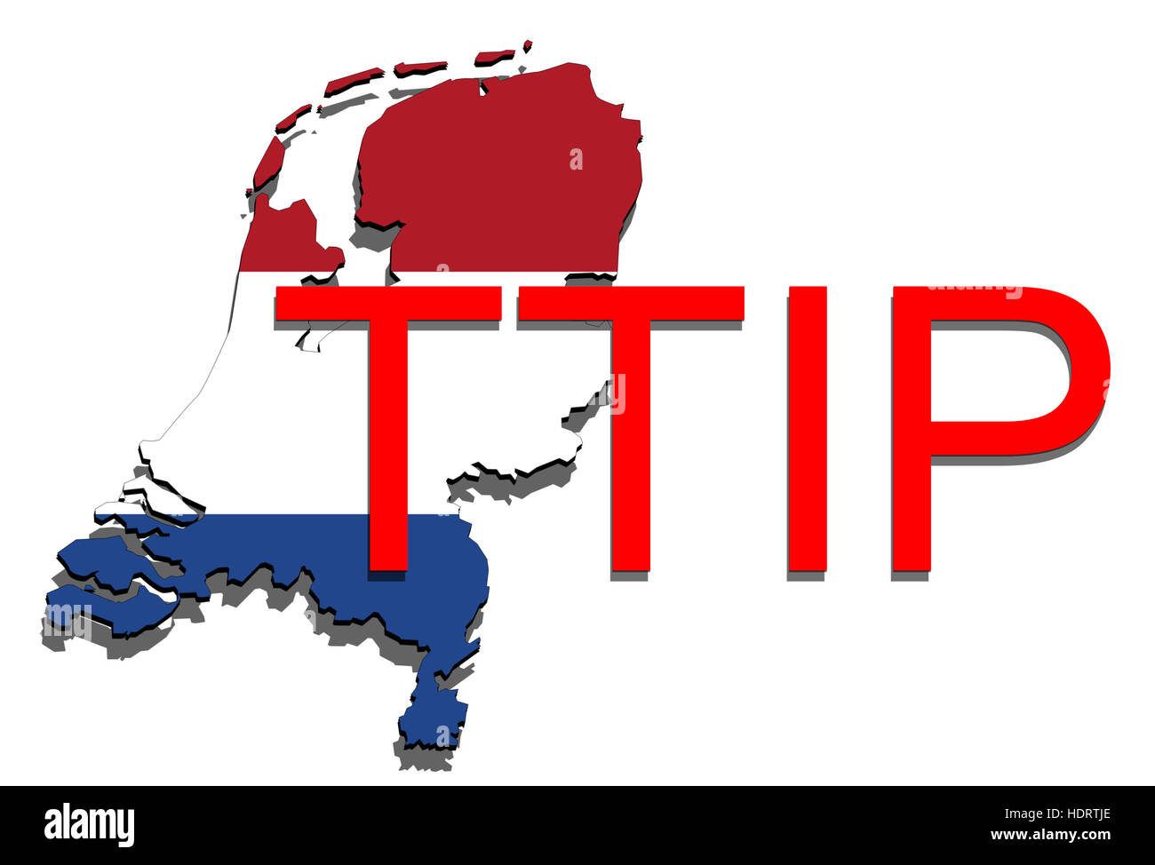 TTIP - Transatlantic Trade and Investment Partnership on Holland map ...