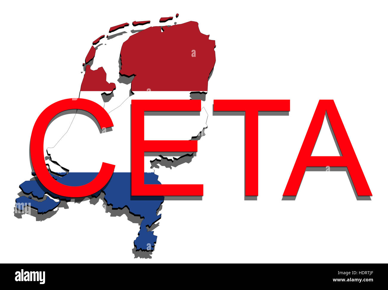 CETA - comprehensive economic and trade agreement on white background ...