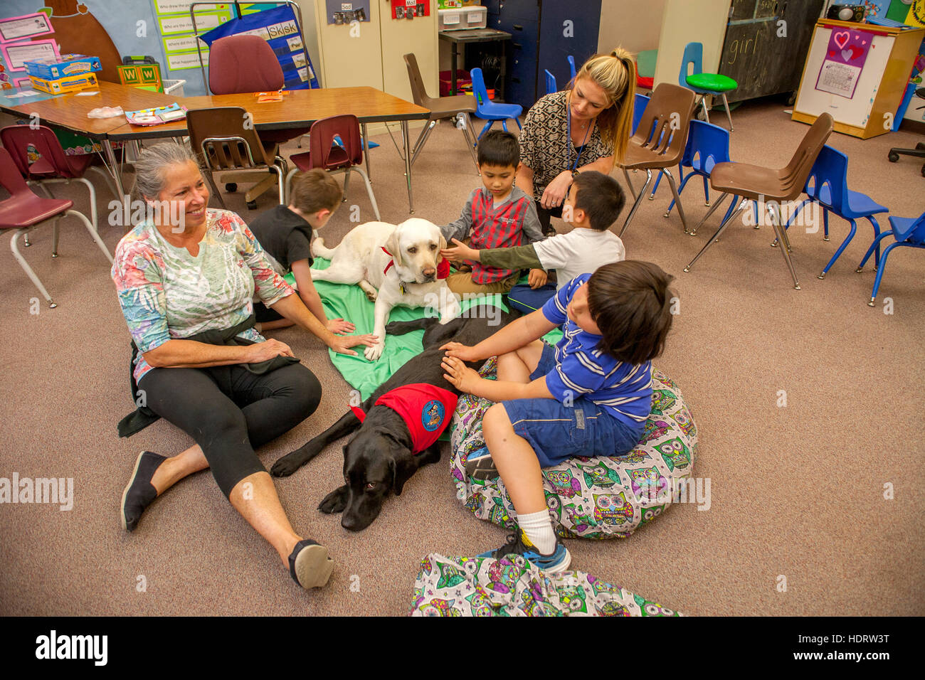 Children hugging mother worry hi-res stock photography and images - Alamy