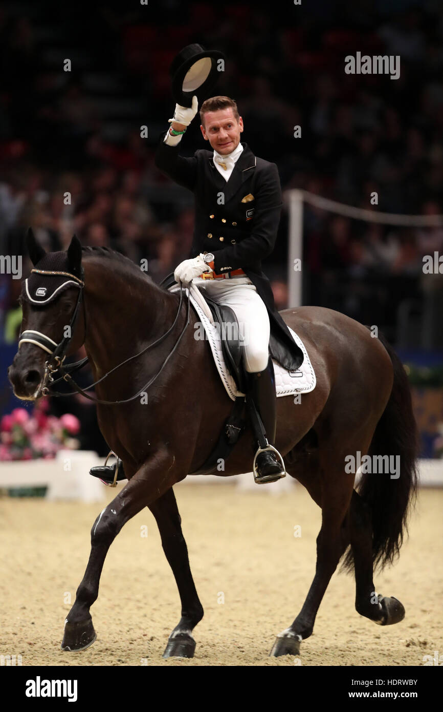 Holland's Edward Gal riding Glock's Voice competes in the FEI World Cup ...