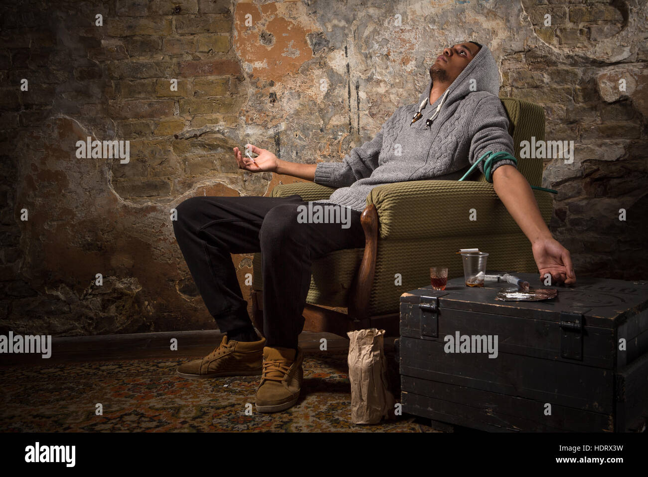 Narcotics and drugs concept Stock Photo - Alamy