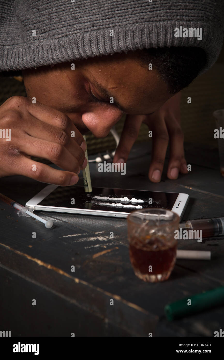 Narcotics and drugs concept Stock Photo - Alamy