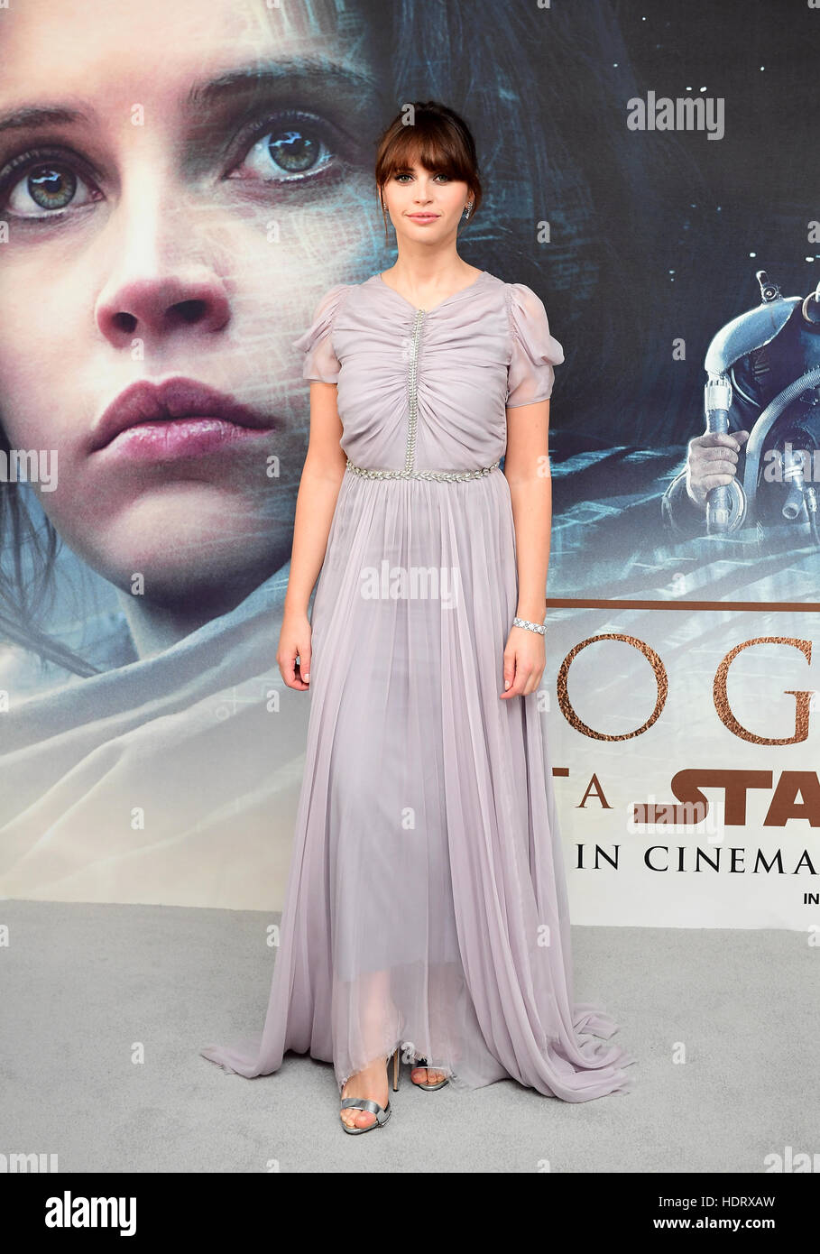 Felicity jones attending the star wars hi-res stock photography and ...
