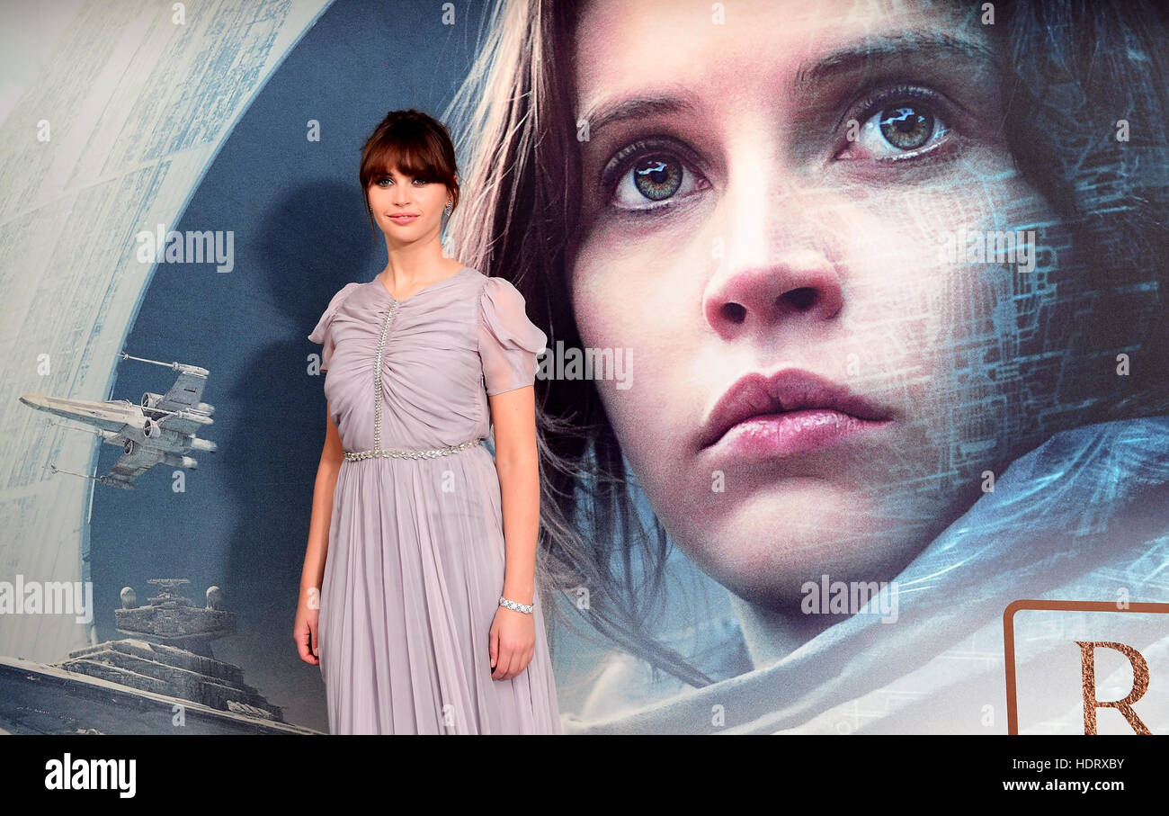 Felicity Jones attending a special screening of Rogue One: A Star Wars ...