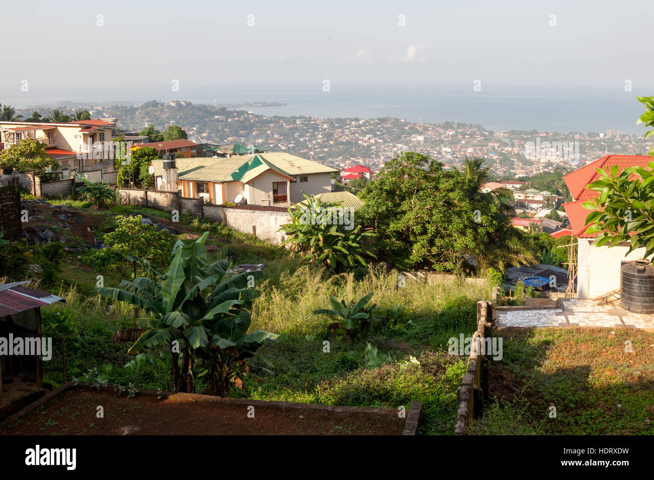 Freetown bay seen from the hill Stock Photo - Alamy