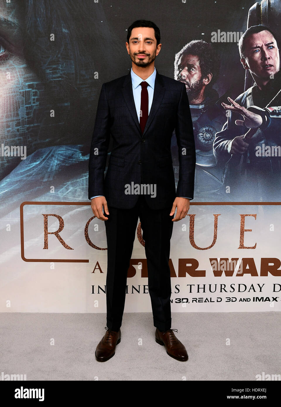 Riz Ahmed attending a special screening of Rogue One: A Star Wars Story ...