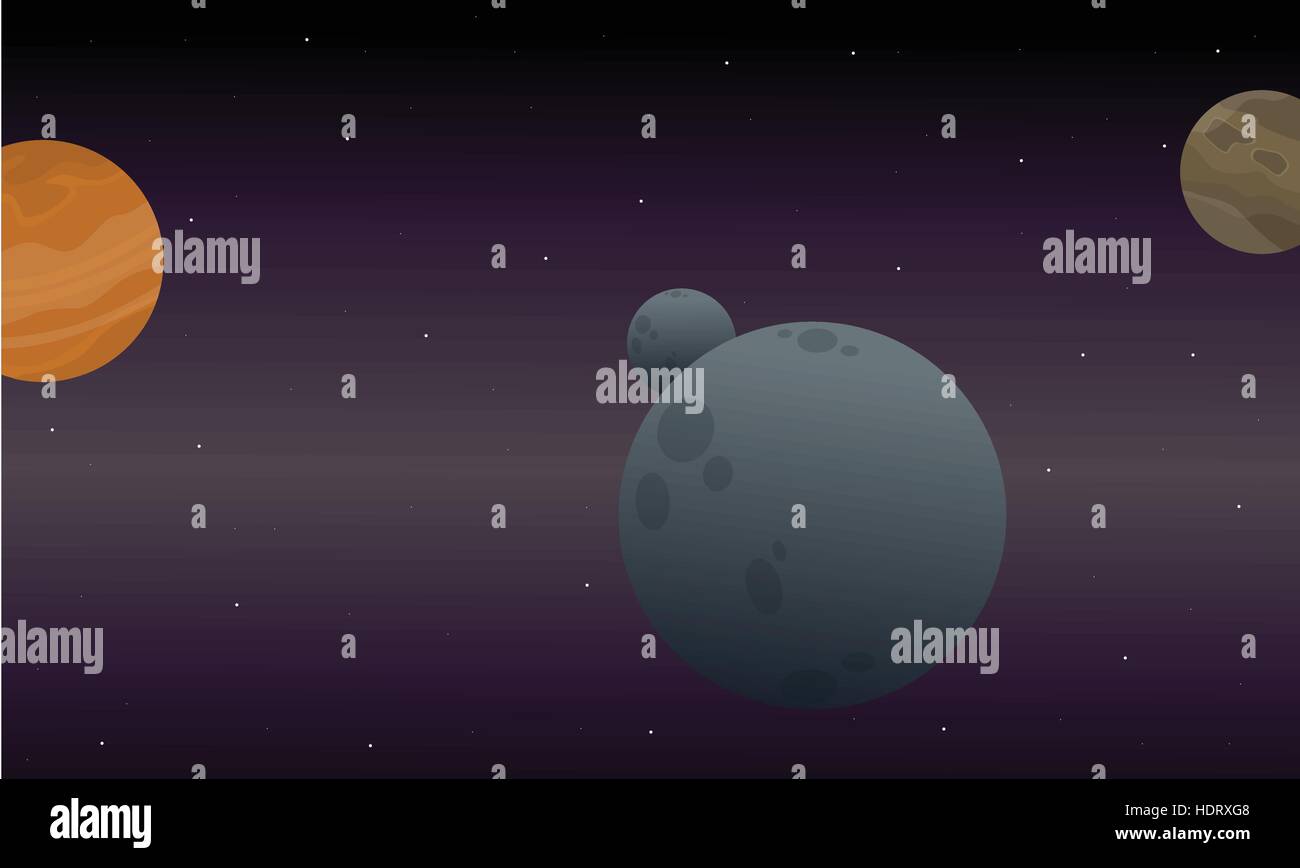 Landscape of outer space vector art Stock Vector Image & Art - Alamy