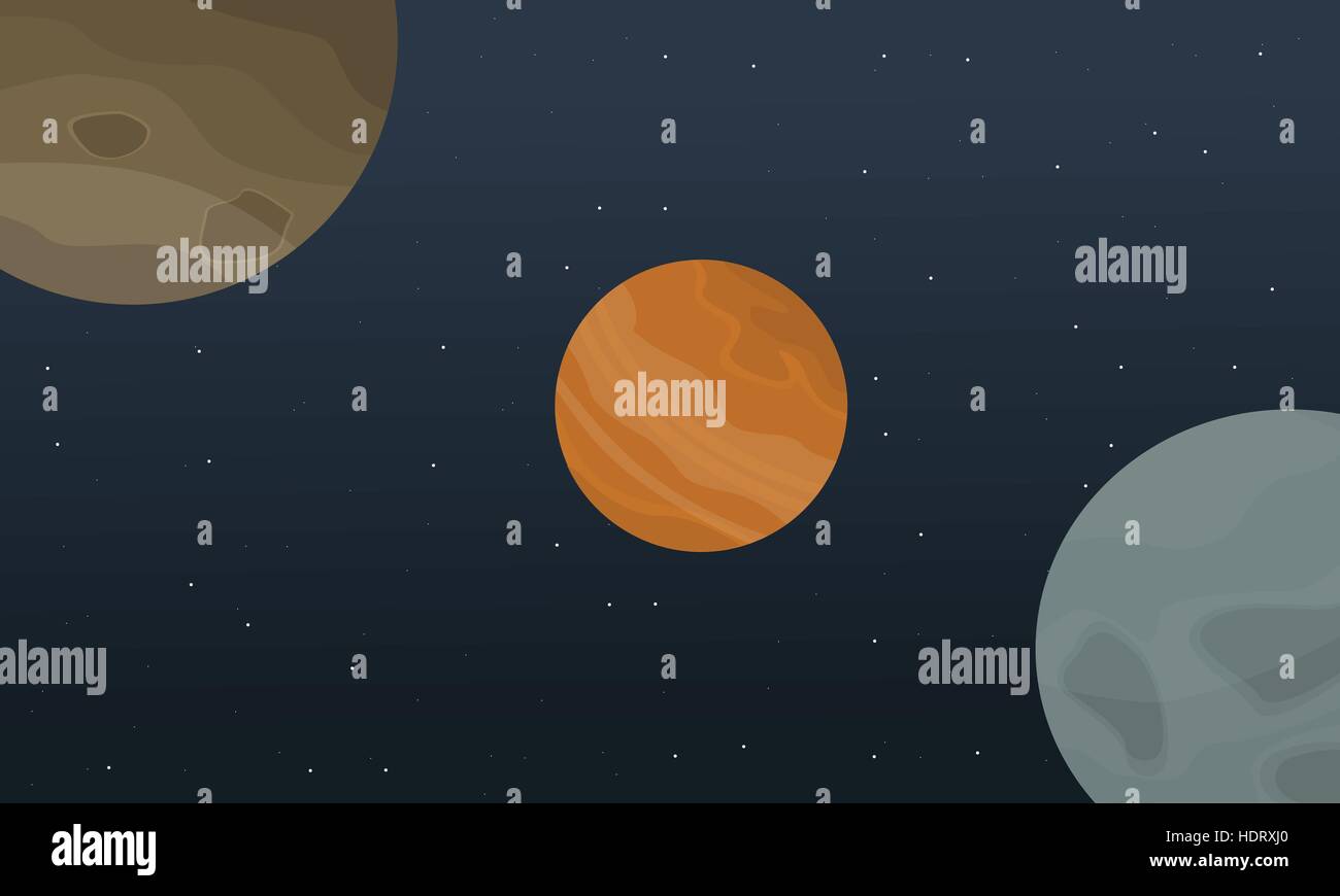 Illustration vector outer space landscape Stock Vector Image & Art - Alamy