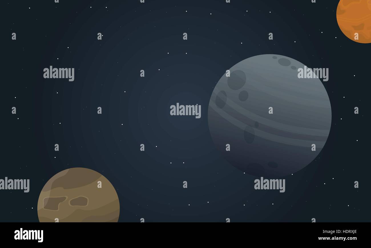 Vector illustration of planet space landscape Stock Vector Image & Art ...