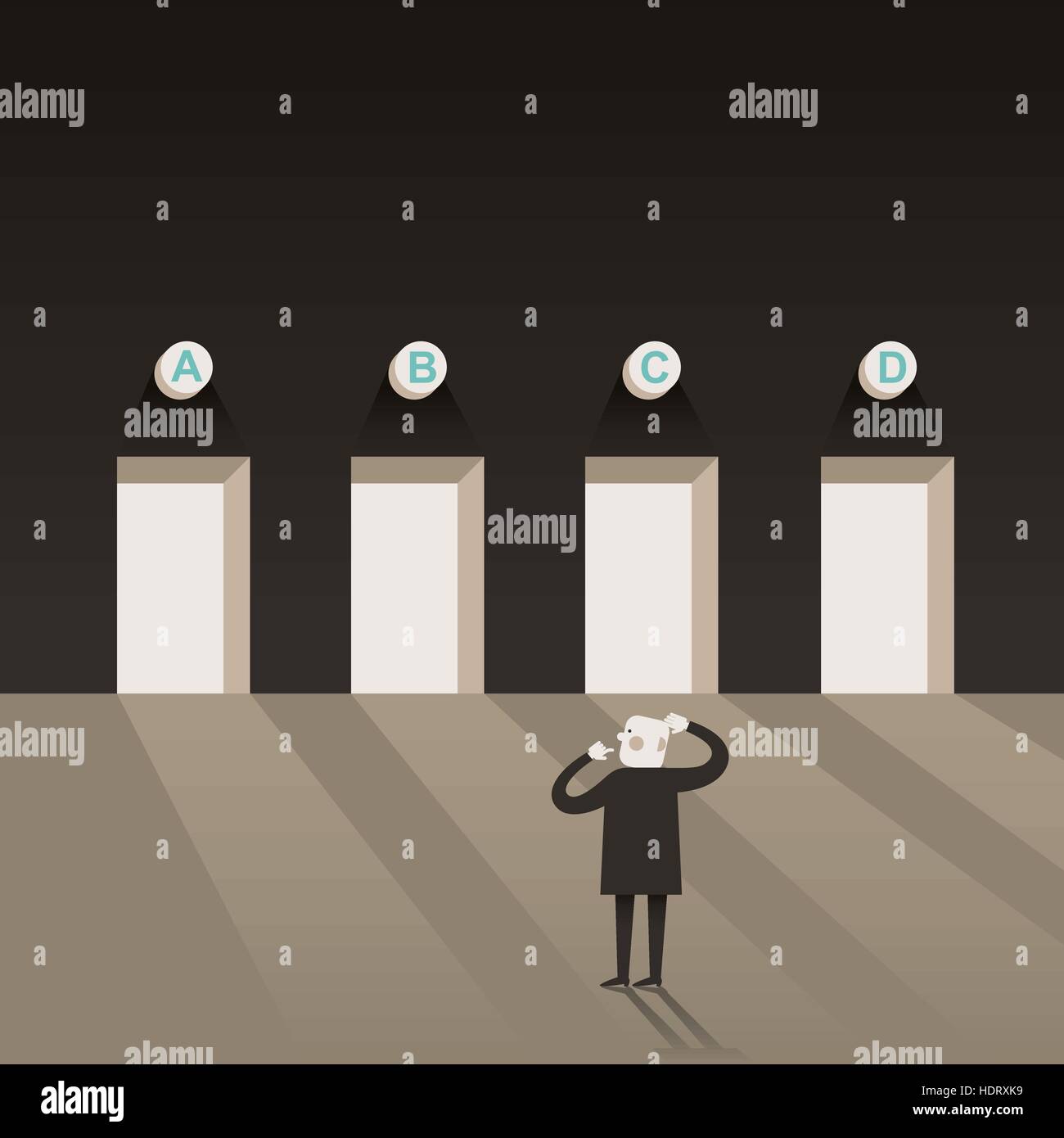 flat design vector illustration concept of selection Stock Vector Image ...