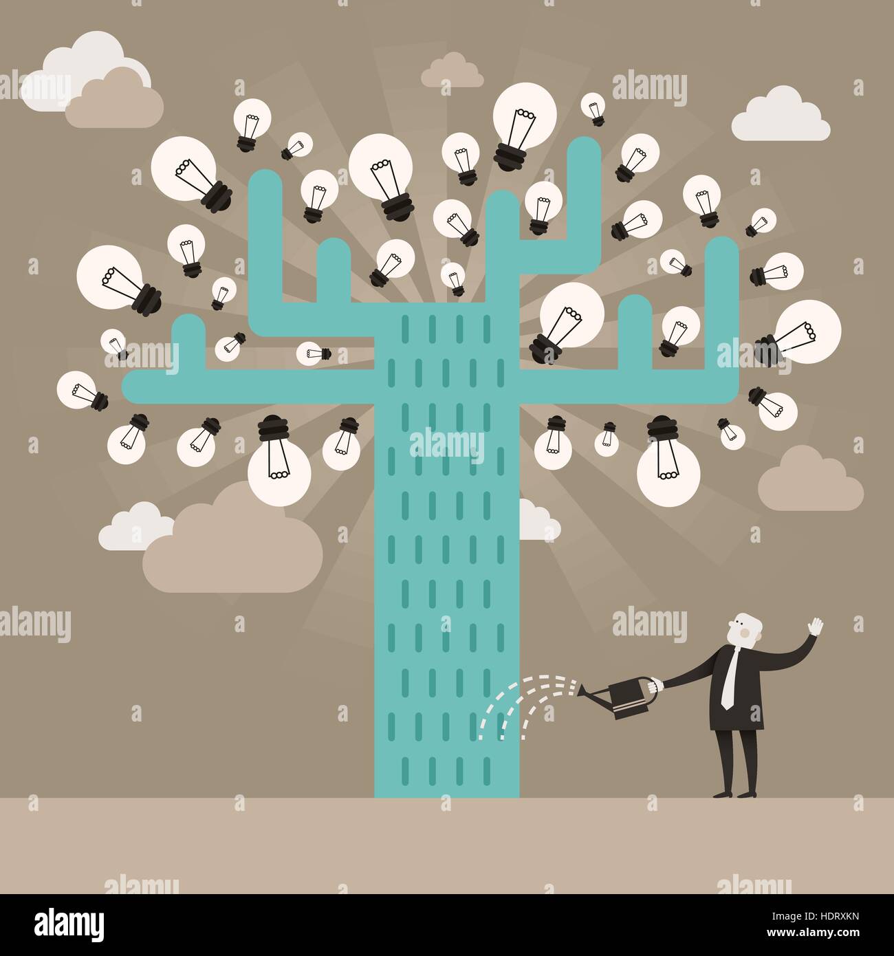 flat design vector illustration concept of training inspiration Stock ...