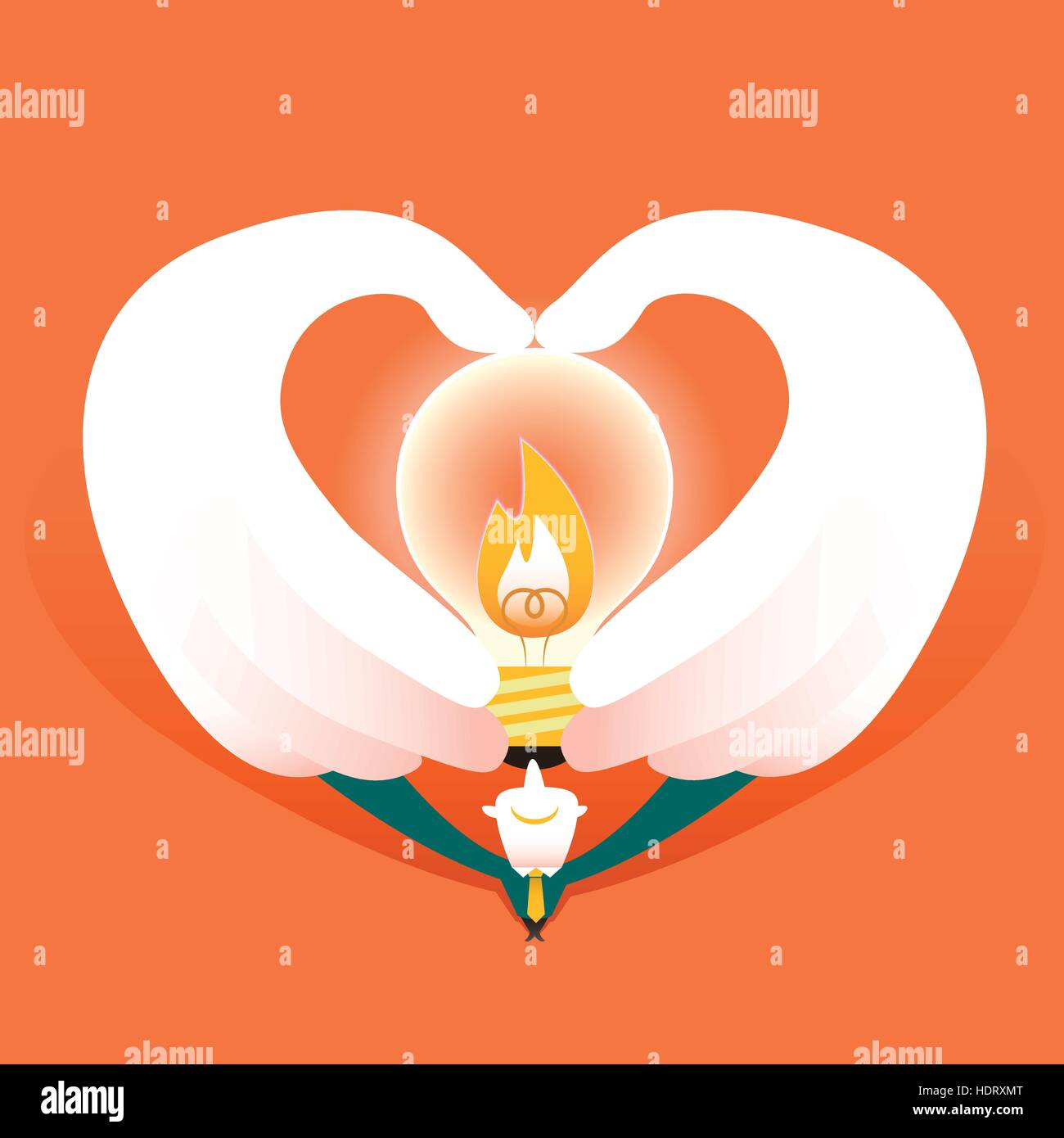 flat design vector illustration concept of love this idea Stock Vector ...
