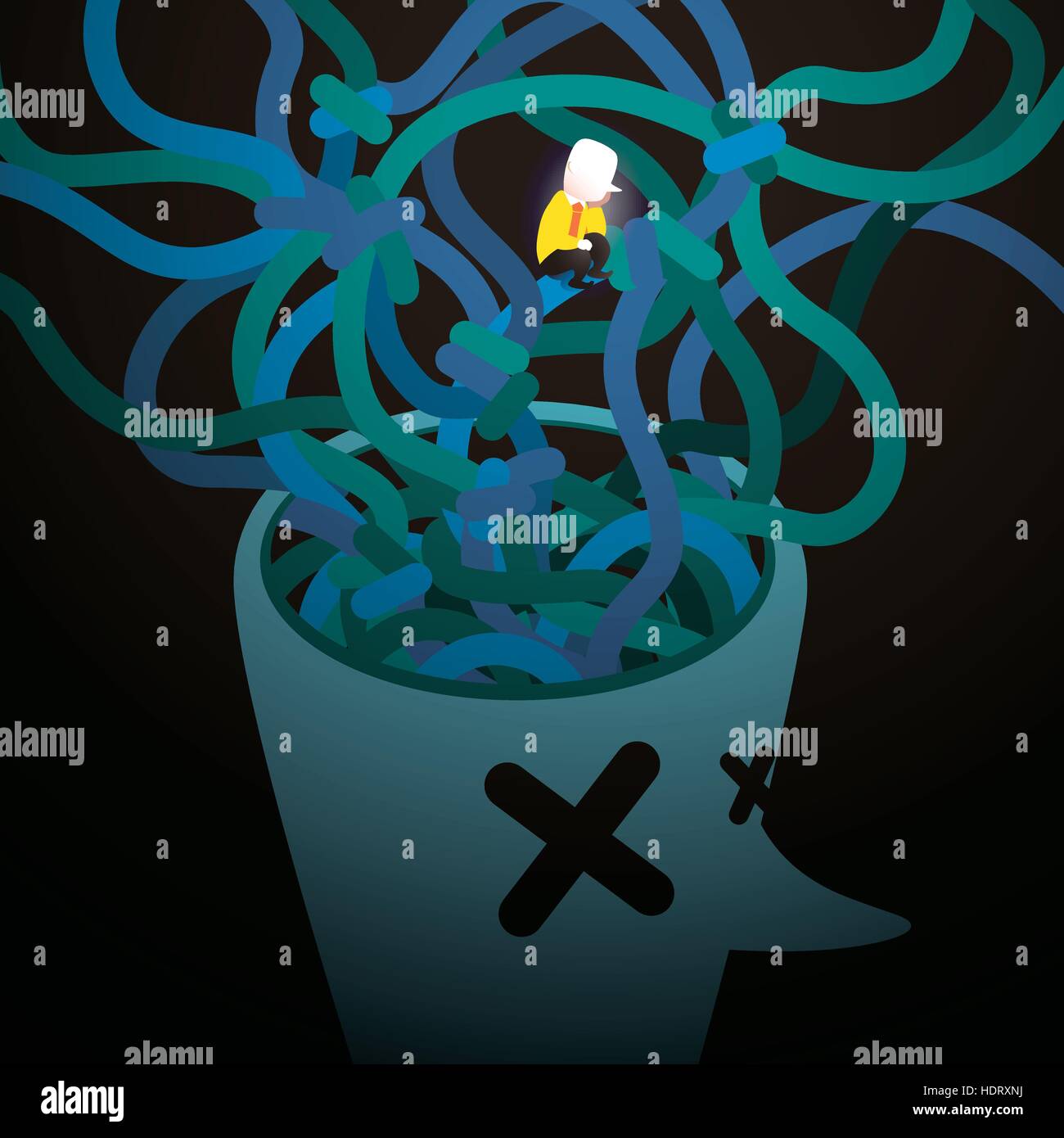 flat design vector illustration concept of confused Stock Vector Image ...