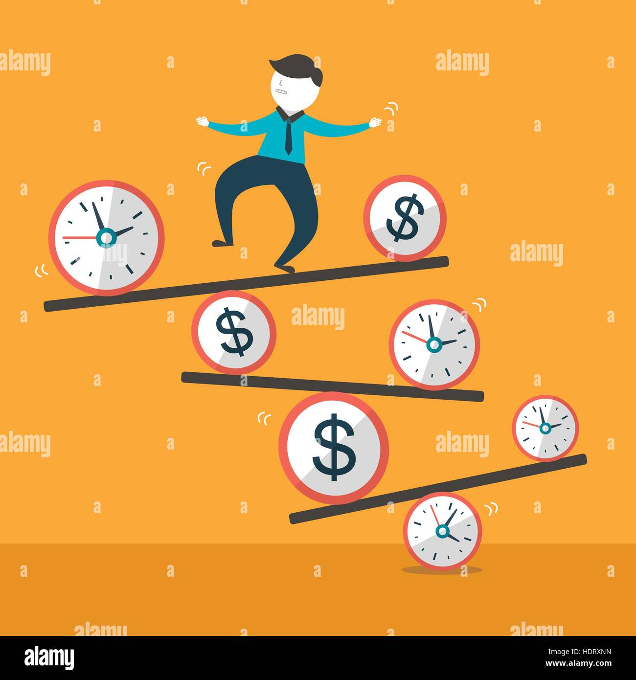 flat design vector illustration concept of balance Stock Vector Image ...