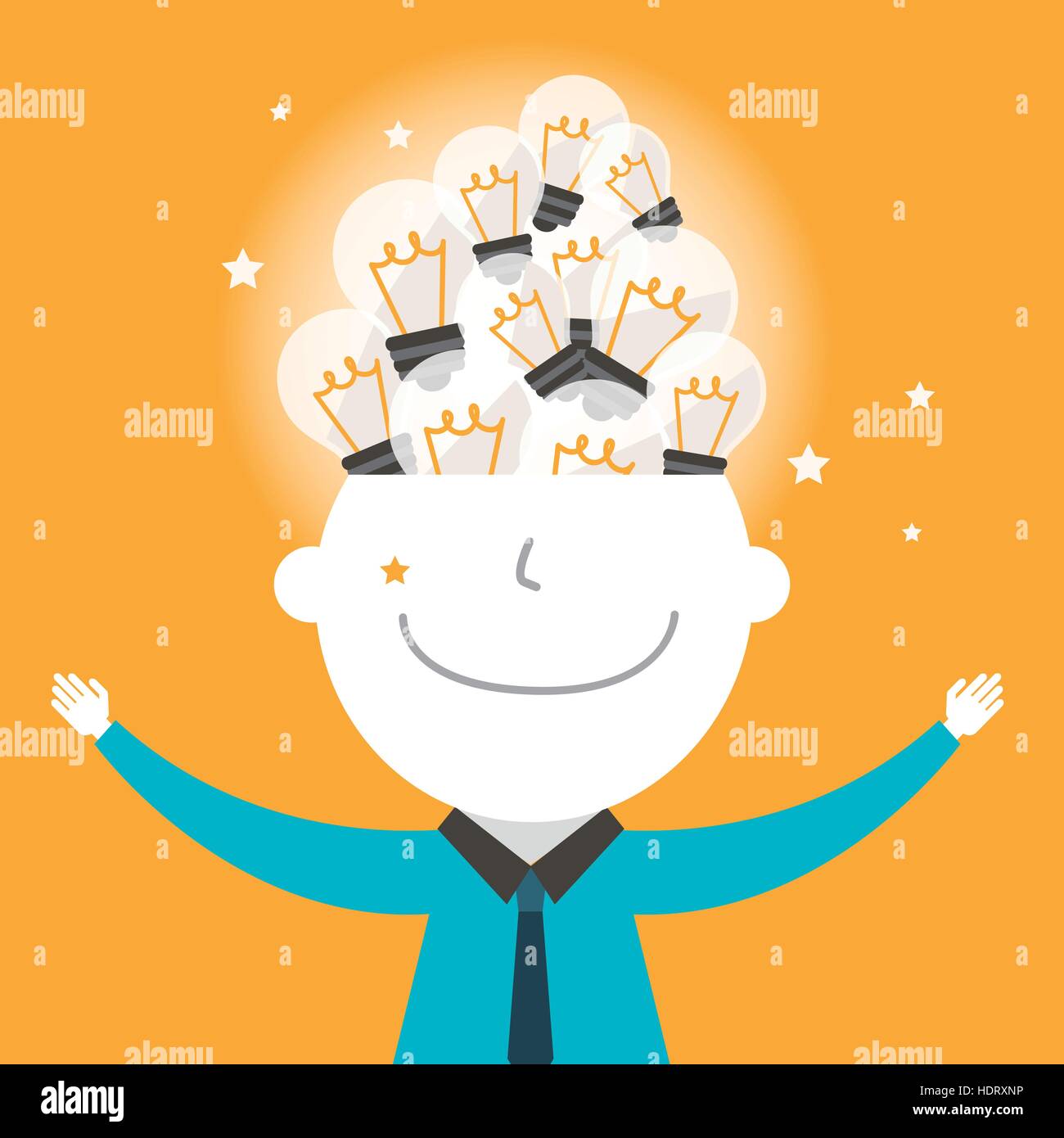 Flying brain illustration Stock Vector Images - Alamy