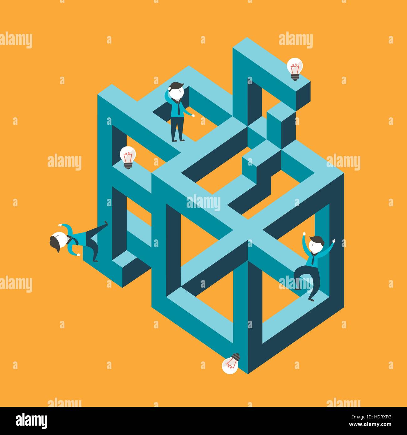 flat design vector illustration concept of confused Stock Vector Image ...