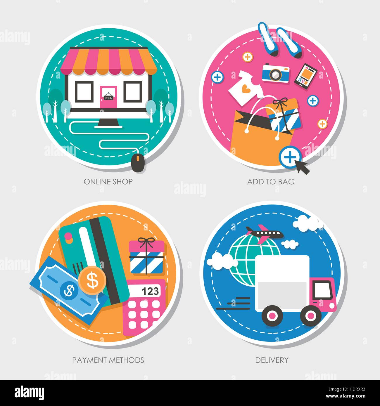 Retail illustration logistics Stock Vector Images - Alamy
