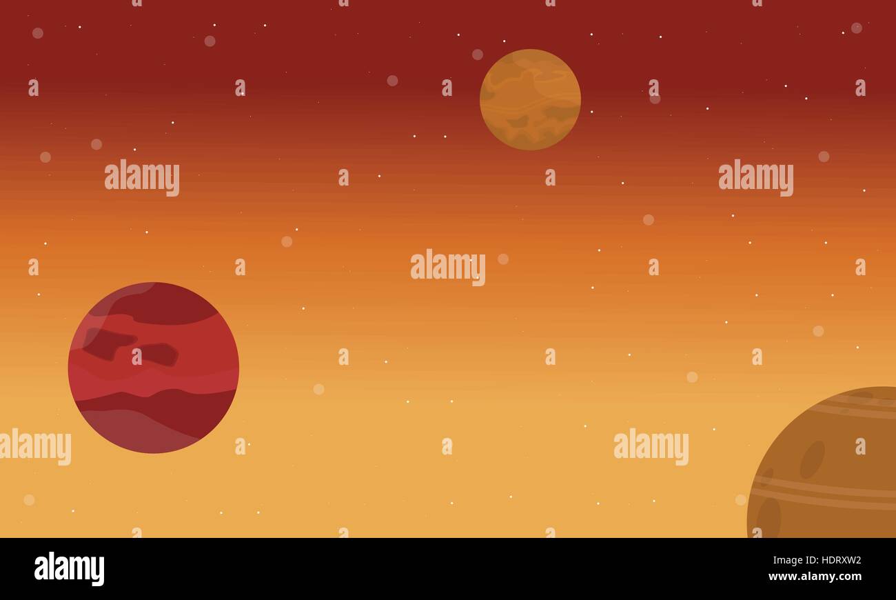 Vector flat of planet on space landscape Stock Vector Image & Art - Alamy