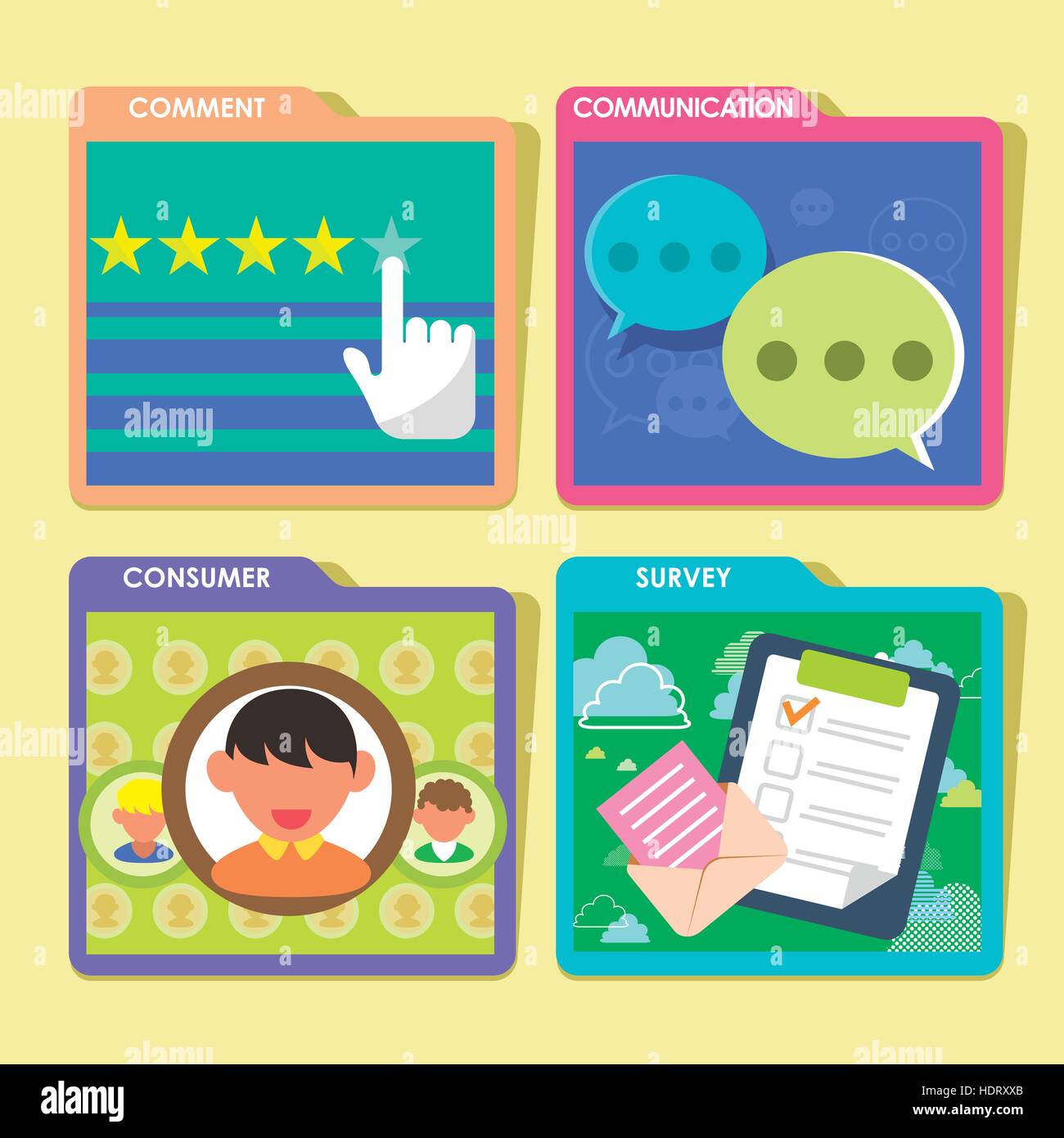 Customer interaction management background Stock Vector Images - Alamy