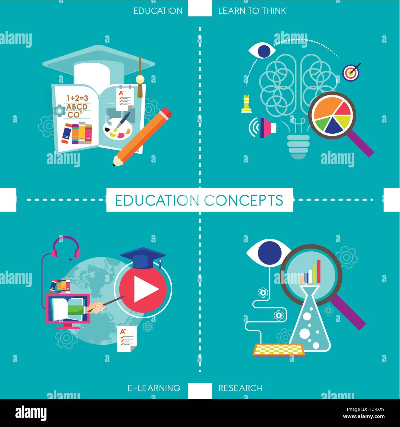 Education concepts Stock Vector Images - Alamy