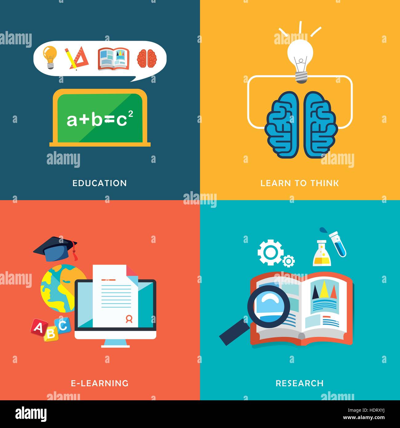 Think icons Stock Vector Images - Alamy