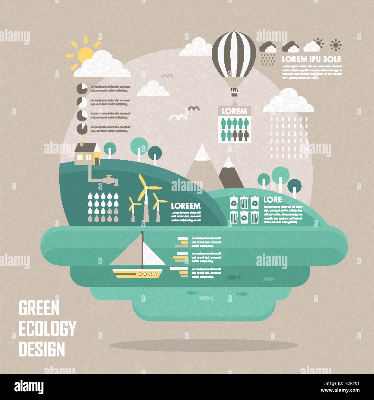 flat design concept for green ecology graphic Stock Vector Image & Art ...