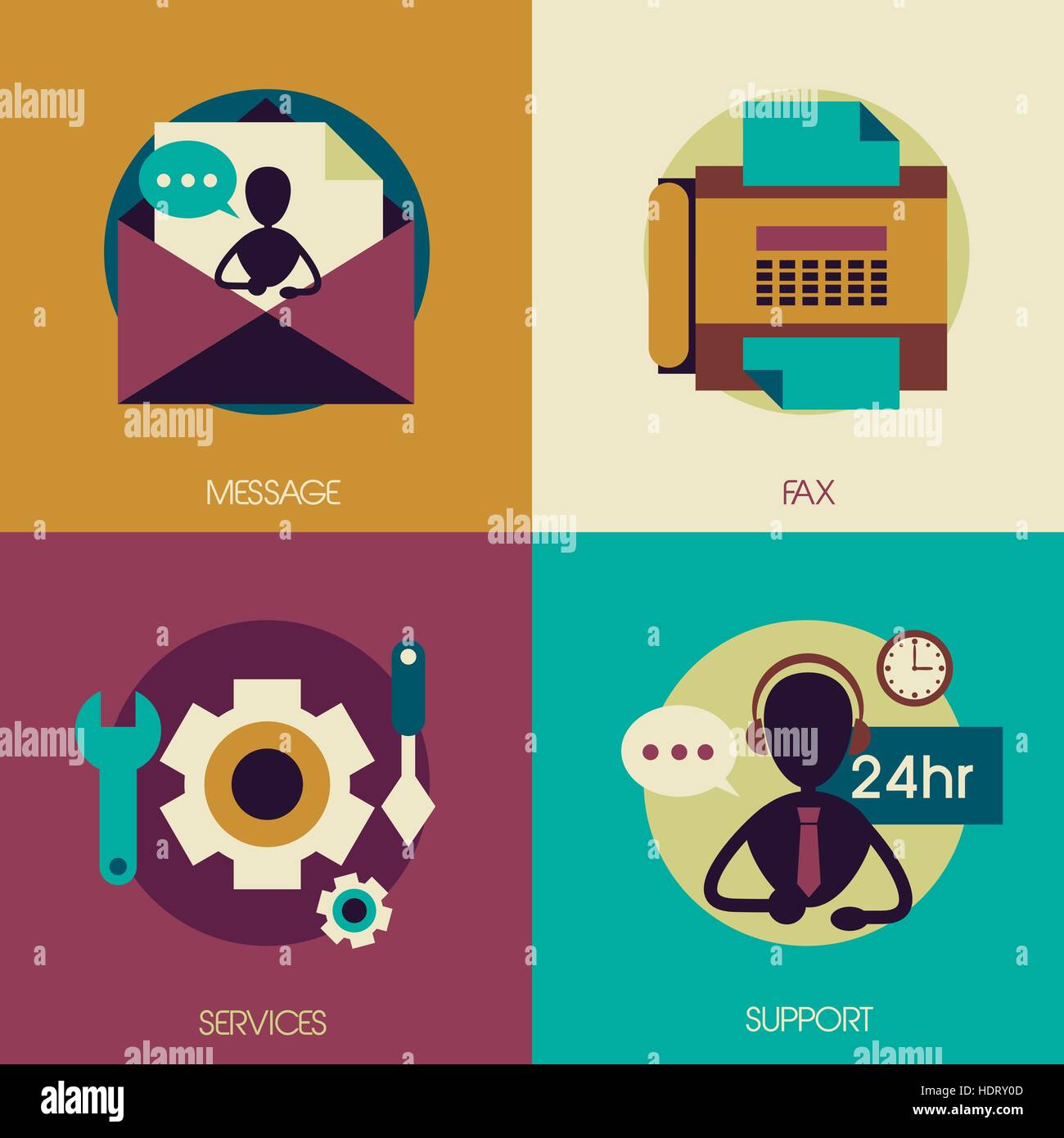 flat design for customer service concepts set Stock Vector Image & Art ...
