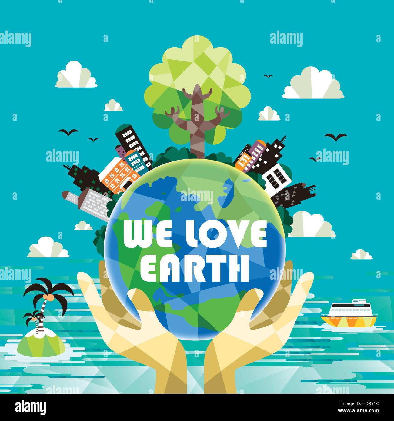 Caring for ecology Stock Vector Images - Alamy