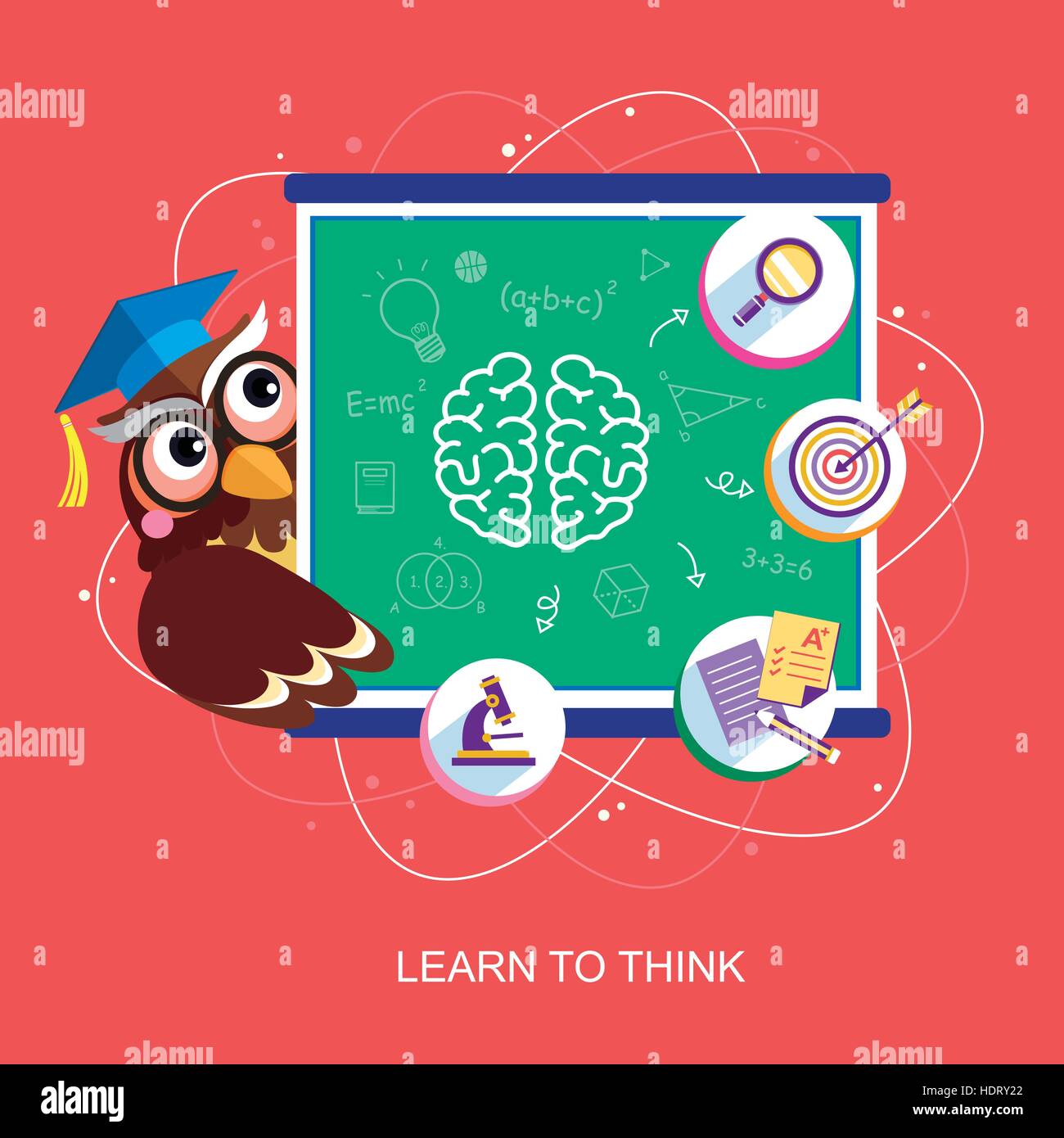 Learn think concept flat Stock Vector Images - Alamy