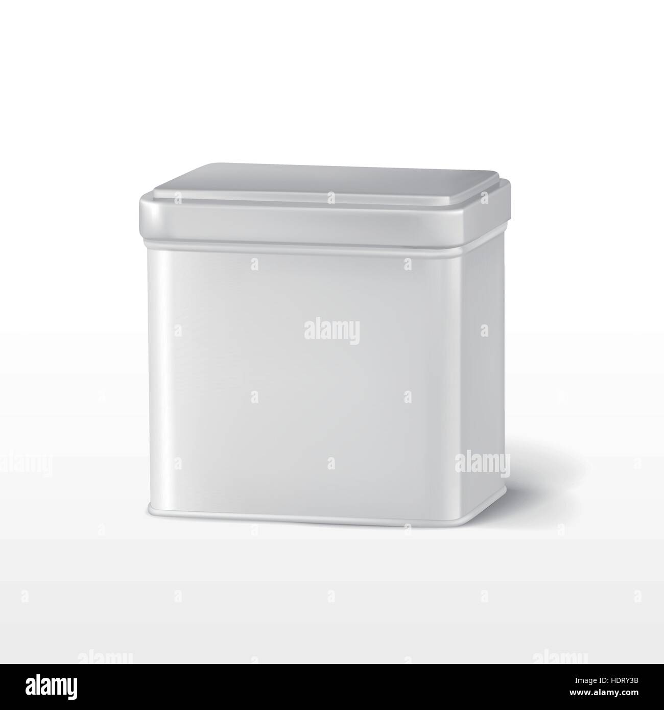 blank metal box template isolated over white background Stock Vector ...