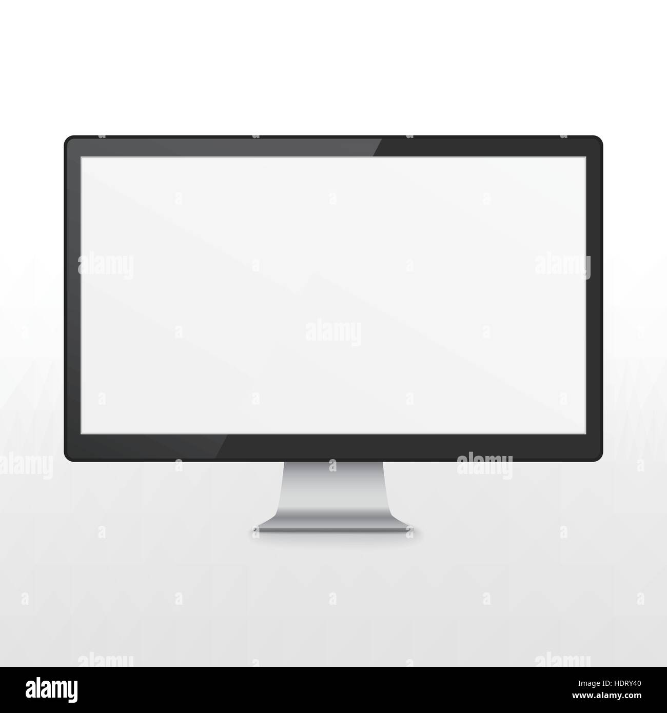 modern blank flat screen TV isolated on white background Stock Vector ...